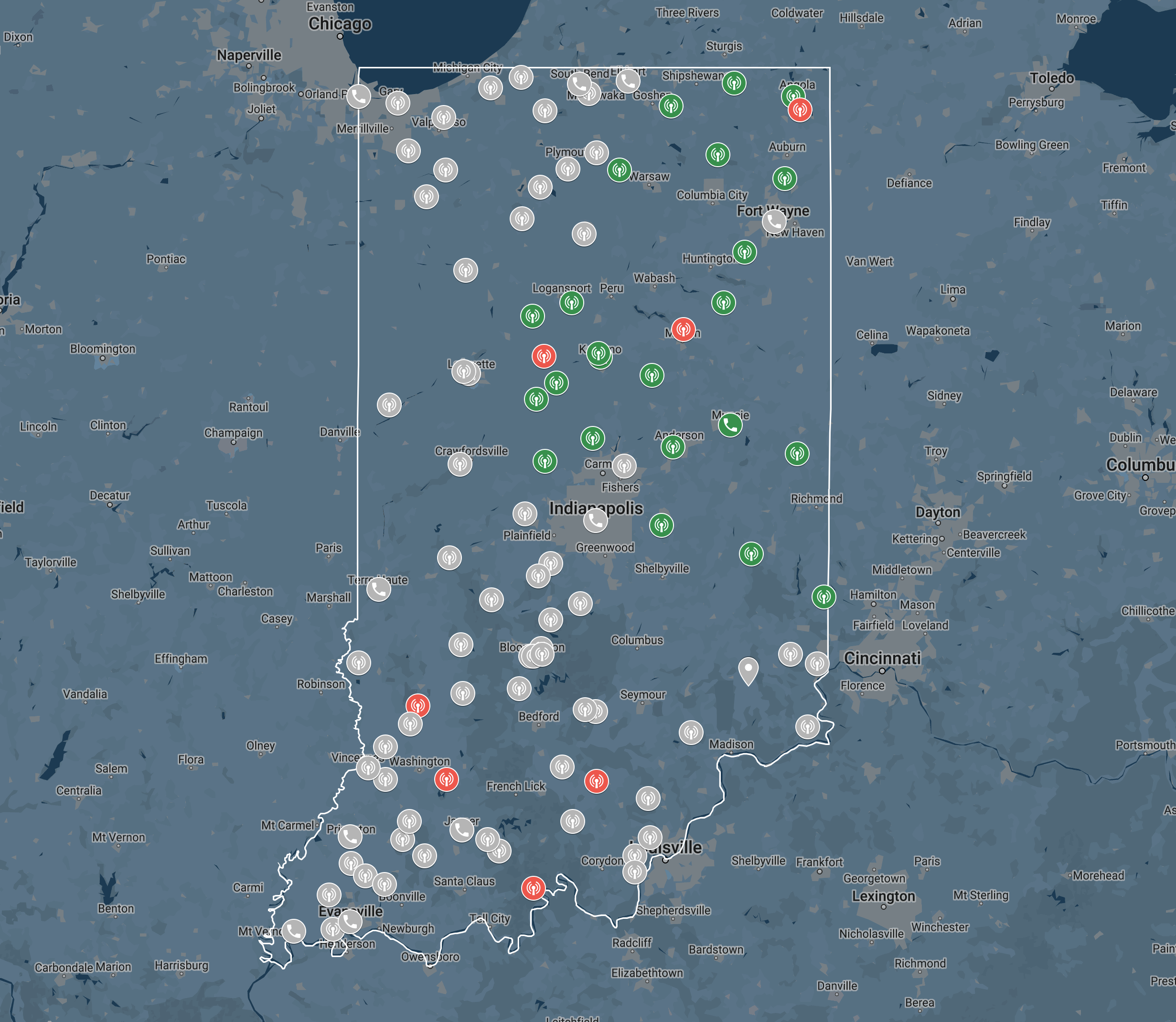 The Long Lines map | Hiding in Plain Sight